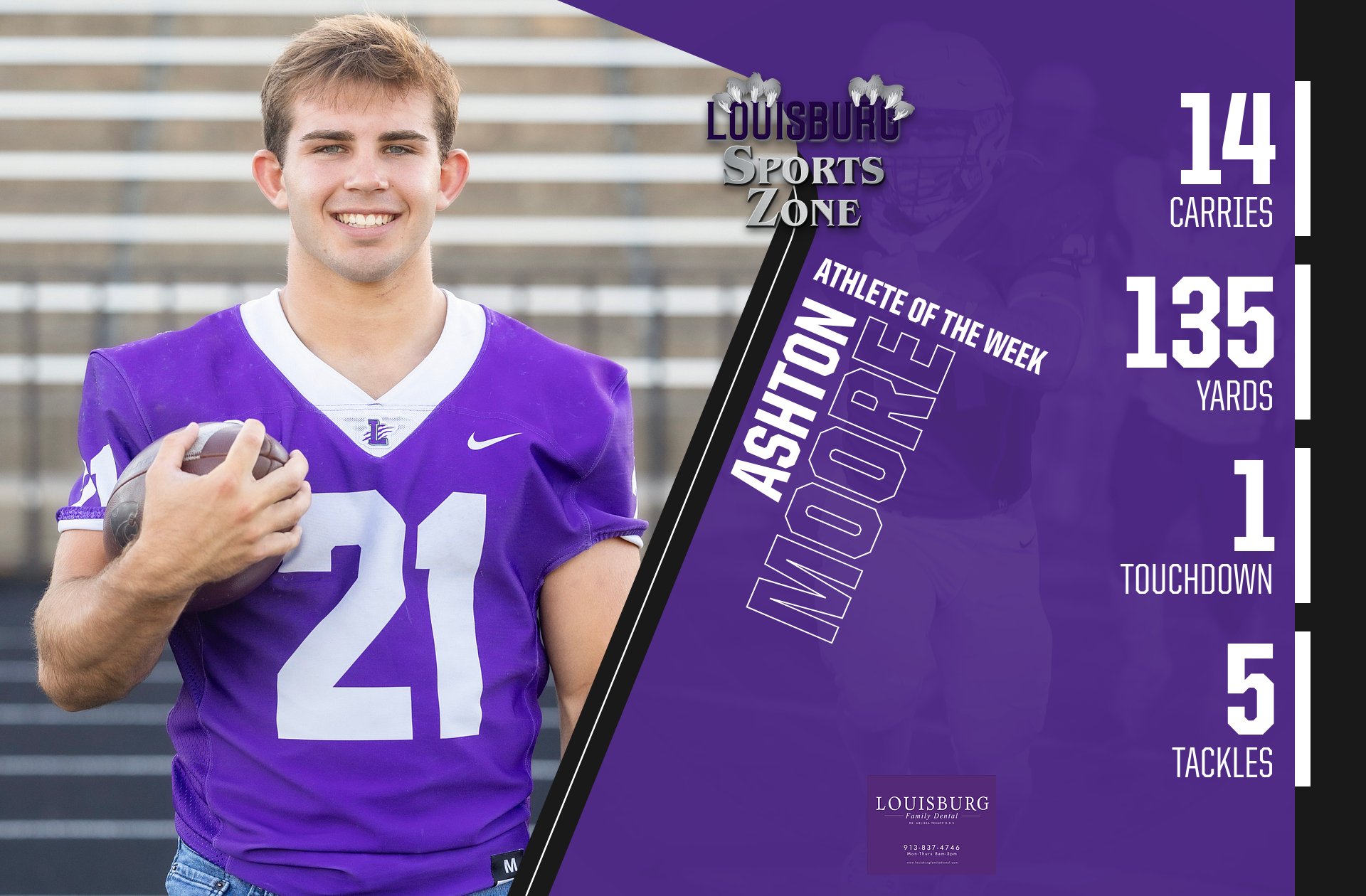 Week 3 Athlete of the Week: Ashton Moore – Louisburg Sports Zone
